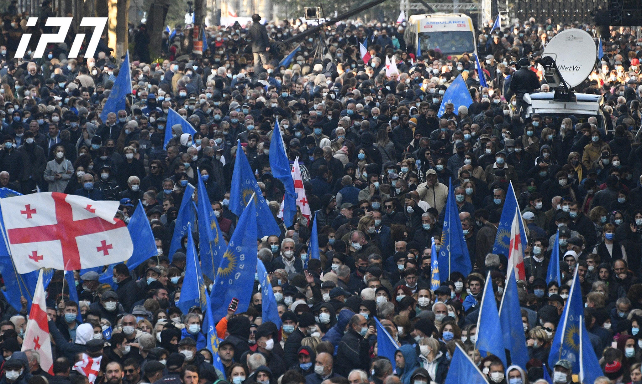 Georgian Dream is holding a concluding rally with its supporters at ...