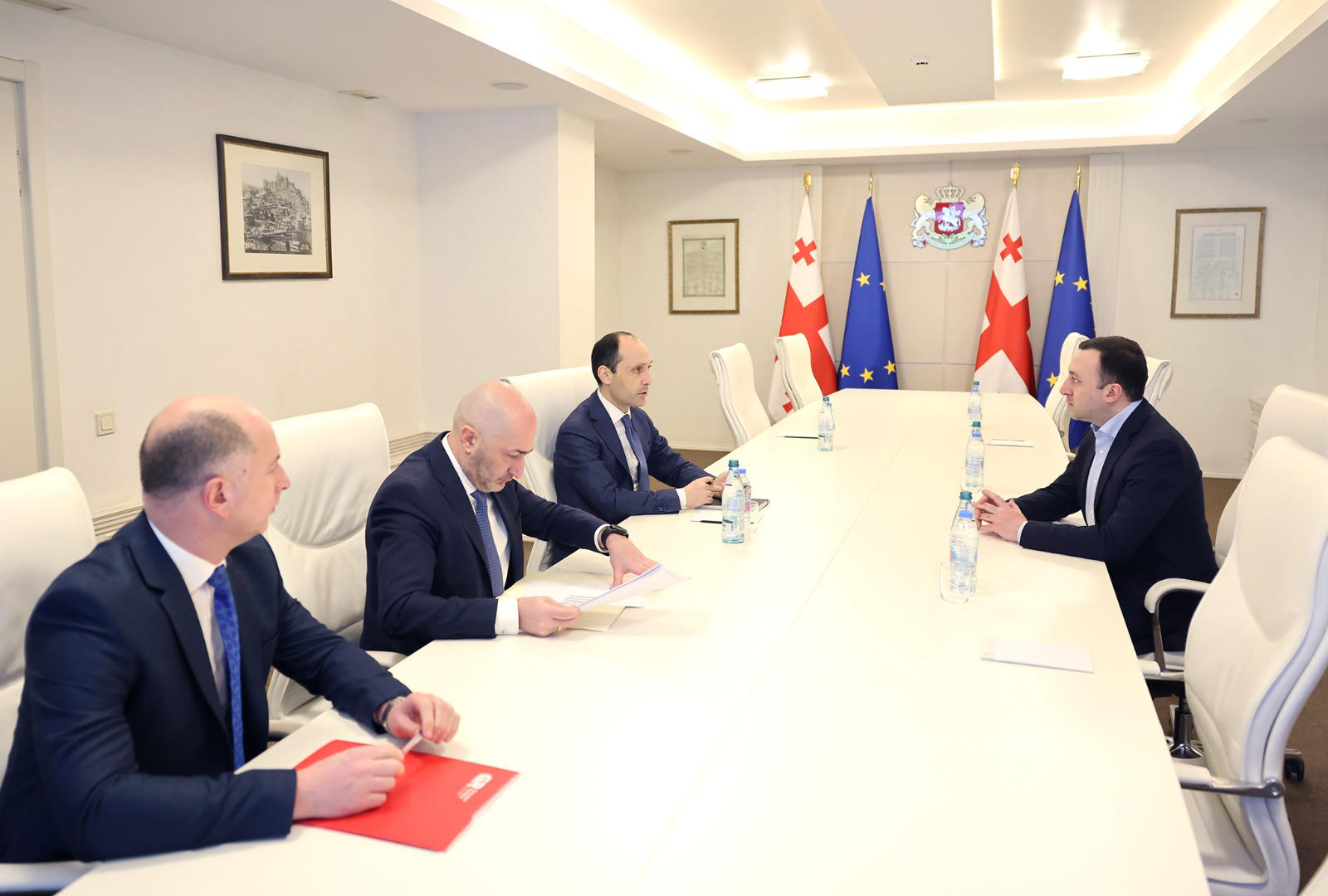 პრემიერ-მინისტრმა სამუშაო შეხვედრაზე „საქართველოს რკინიგზის“ 2023 წლის ...